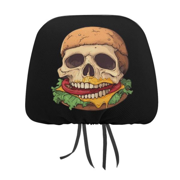 商品名:  Skull Hamburger Comfortable Headrest Covers for Cars Interior Protector Auto Accessories Fit Most Car 2 PCSブランド: G...