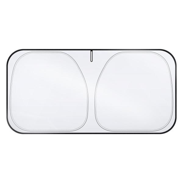 商品名: LivTee 車用フロントガラスサンシェード - 300Tポリエステル 二層デザイン 折りたたみ式サンシェード 小型セダン&amp;ミニSUV用 紫外線&amp;熱保護 自動車内装サンシールド カーアクセサリー (57.5インチx...