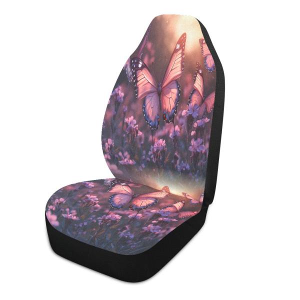 商品名:  KEEPREAL 360° Beautiful Pink Butterflies Car Seat Covers Full Set - 1 Pack Elastic &amp; Breathable Protective Cus...