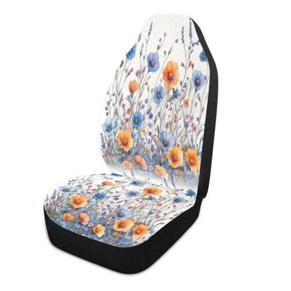 商品名:  KEEPREAL 360° Colorful Wildflowers Car Seat Covers Full Set - 1 Pack Elastic &amp; Breathable Protective Cushion U...