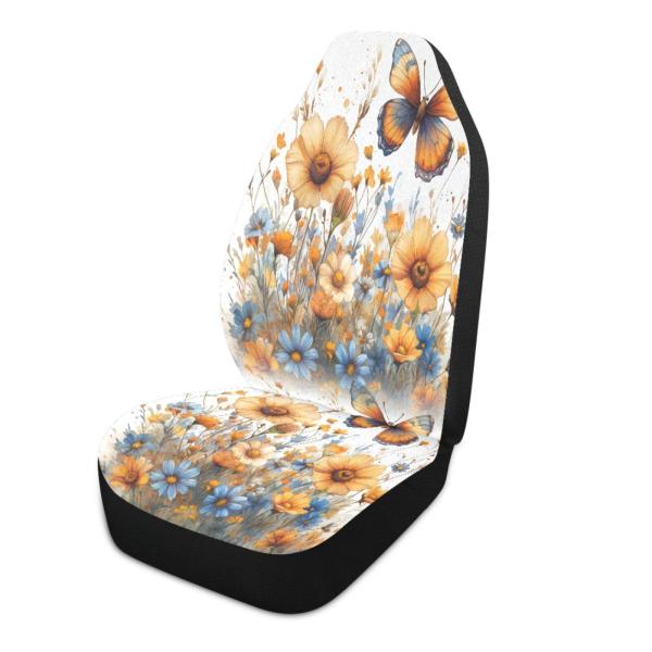 商品名:  KEEPREAL 360° Wildflowers Butterflies Car Seat Covers Full Set - 1 Pack Elastic &amp; Breathable Protective Cushio...