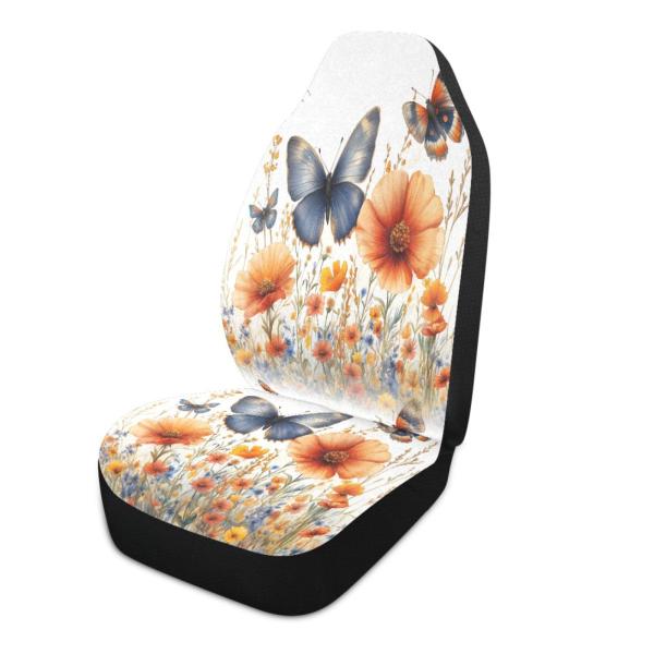 商品名:  KEEPREAL 360° Wildflowers Butterflies Car Seat Covers Full Set - 1 Pack Elastic &amp; Breathable Protective Cushio...