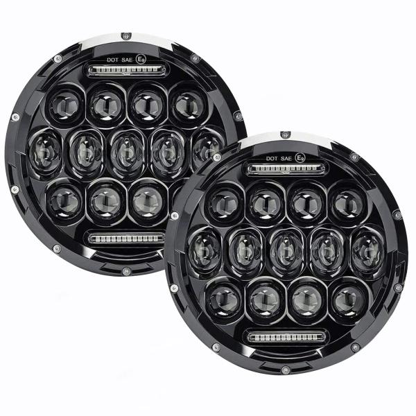 商品名:  KXGTY 2PCS H6024 7Inch LED Headlight Round Compatible with Jeep Wrangler JK JKU CJ TJ LJ Chevy S2 Miata Ford GMC D...