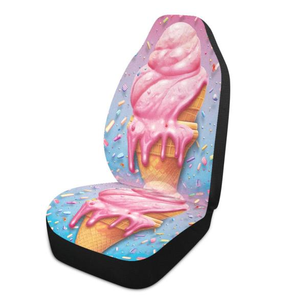 商品名:  KEEPREAL 360° Cute Ice Cream Car Seat Covers Full Set - 1 Pack Elastic &amp; Breathable Protective Cushion Univers...