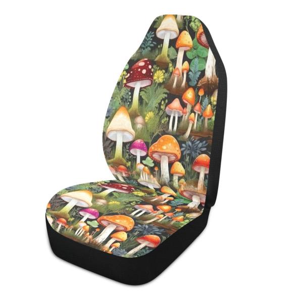 商品名:  KEEPREAL 360° Watercolors Mushrooms Car Seat Covers Full Set - 1 Pack Elastic &amp; Breathable Protective Cushion ...