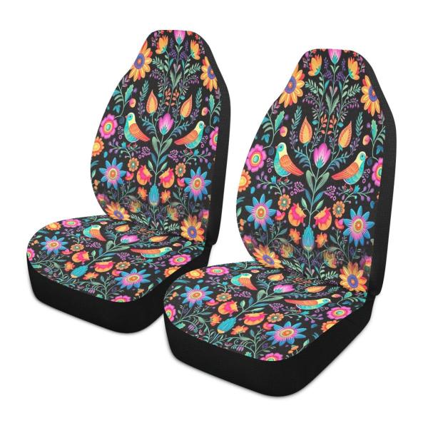 商品名:  KEEPREAL 360° Brightly Colored Birds Car Seat Covers Full Set - 2 Pack Elastic &amp; Breathable Protective Cushion...