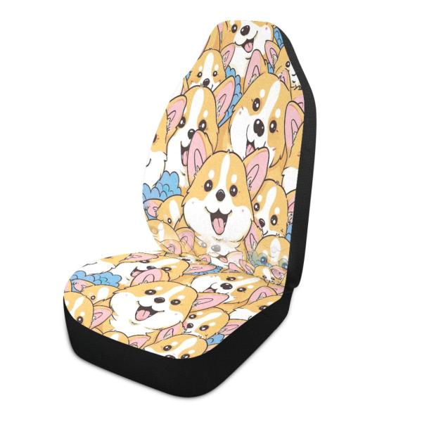 商品名:  KEEPREAL 360° Beautiful Cartoon Corgi Car Seat Covers Full Set - 1 Pack Elastic &amp; Breathable Protective Cushio...