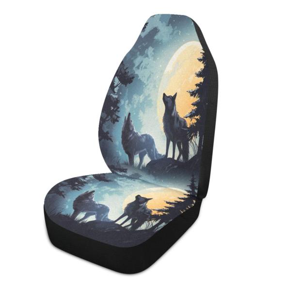 商品名:  KEEPREAL 360° Wolf Car Seat Covers Full Set - 1 Pack Elastic &amp; Breathable Protective Cushion Universal Fit for...