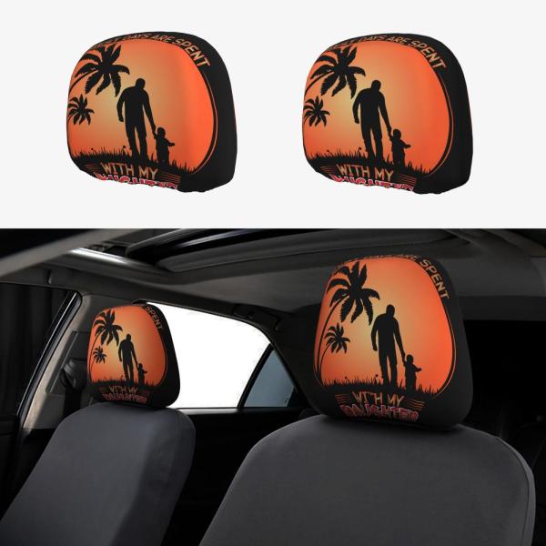 商品名:  ayvcxui The Best Days are Spent with My Daughter Father's Day Car Headrest Covers 2 Pack Universal Auto Accessorie...