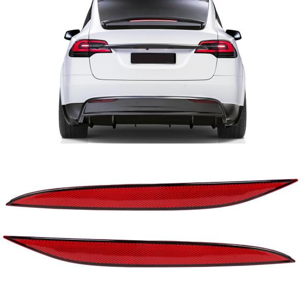 商品名:  Jaronx Compatible with Tesla Model X Rear Bumper Reflector 2016-2023, Left &amp; Right Rear Bumper Tail Reflector,...