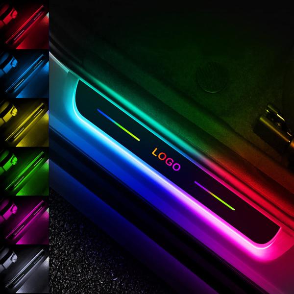 商品名:  SNFKQPADJ Car Door Sill Lights - Customizable LED Welcome Courtesy Lights, Wireless Magnetic Installation, Waterpr...