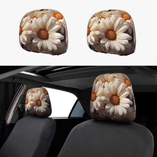 商品名:  MCJDFWNMKM 2 PCS Car Headrest Covers Personalized Stretch Breathable Car Seat Headrest Cover Auto Accessories Beau...