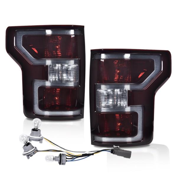 商品名:  G-PLUS Rear Tail Lights Compatible with Ford F150 2018 2019 2020 W/Bulbs &amp; Wiring Harness Left &amp;Right Side...