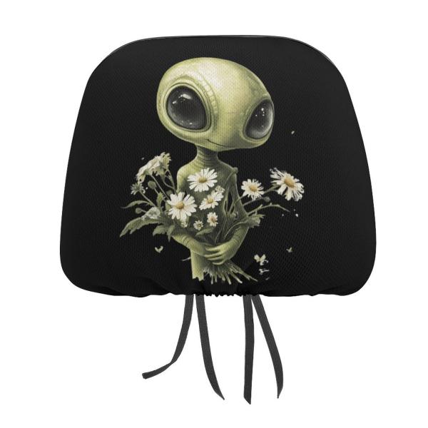 商品名:  Aliens Handle Flowers Car Headrest Seat Cover Accessories Headrests Covers Protector Universal Fit to All Model 2 ...