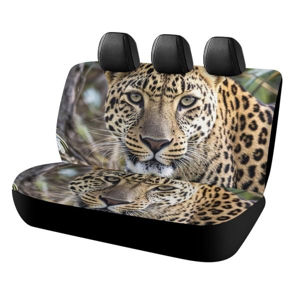 商品名:  KLWQR African Animal Leopard Back Seat Cover Dust and Scratch Proof Rear Car Seat Cushion Waterproof Car Bench Sea...