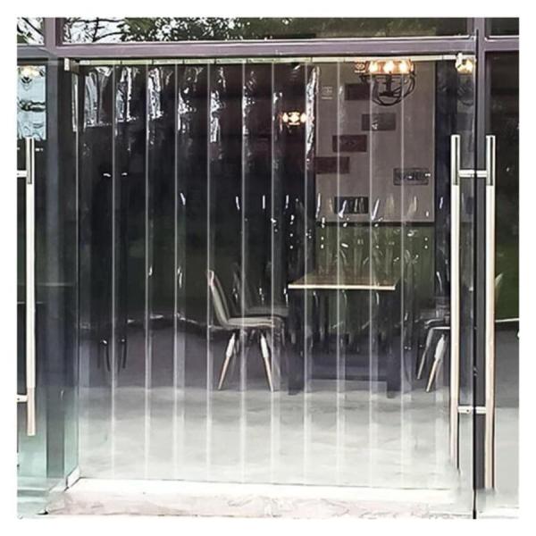 ? 高品質PVC：環境にやさしい素材であるPVC製のこのストリップカーテンドアは、防水性、静電気防止性、優れた柔軟性、しなやかさを備えており、刺激臭がありません。各ストリップ：幅18cm、厚さ1.5mm。? 耐傷性：これらのPVCカーテンビ...