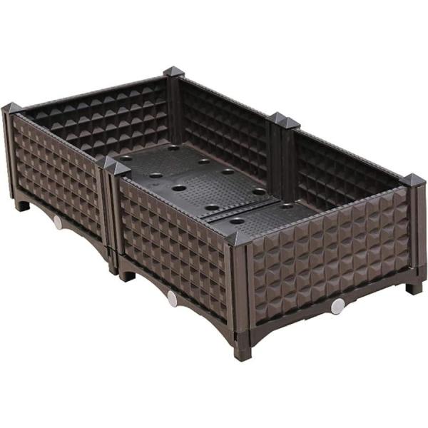 プランター 野菜用 植木鉢 長方形 大型 Planter 植栽ボックスパティオ花植物プランター 組立式 ガーデンボックス 屋内 屋外 植栽ボックスコンテナ 鉢植え入れ 花