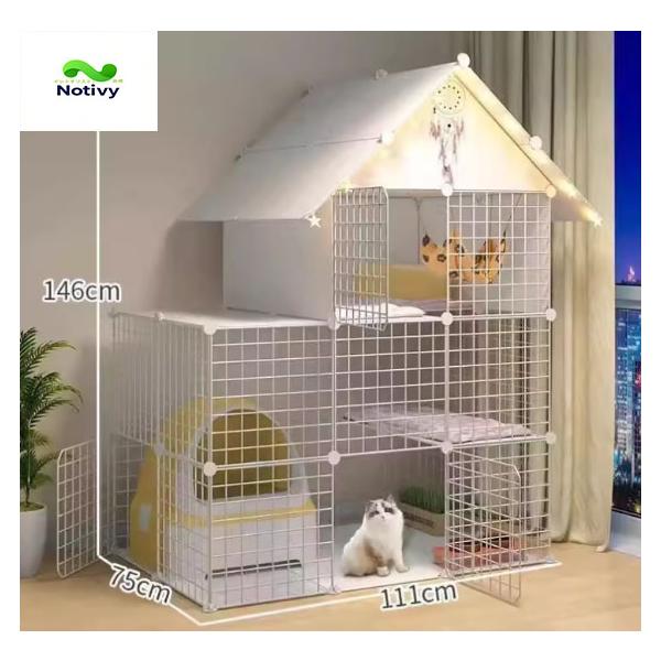 猫ケージ 大型 折りたたみ キャットケージ ドア付き ワイド扉 ペットケージ 小動物ケージ 多頭飼い 猫 ケージ 猫ゲージ ネコドア キャットハウス 留守番 保護 脱商品は本図どおりに出荷する