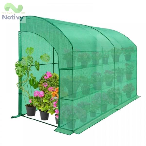 温室 ビニールハウス 長さ300cm 幅148cm 高さ215cm ガーデンハウス ガーデン温室 フラワースタンド 家庭菜園 観葉植物 温室花屋 防雨?防寒 害虫?鳥防止 簡易温室