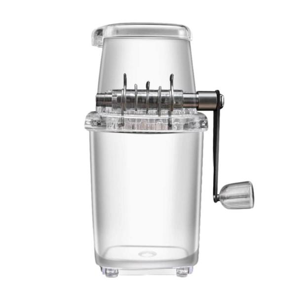 【操作は簡単】一体型のステンレス製アイスクラッシャーは、厚さの異なる角氷に合わせて作られています。一番上の容器に角氷を追加し、次に蓋を上に置き、角氷が好きなだけ押しつぶされるまで作業ハンドルを回転させ始めるだけです。【内部構造がクリア】手動...