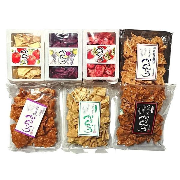 人気のかりんとうをフルーツかりんとうから３袋、稲庭うどん職人かりんとうから４袋。合計７袋選べます。オプション欄からお好きなものを７袋お選びください。うどん職人が作るかりんとう７種から好きな組み合わせができる７袋セットです。稲庭うどん職人が薄...