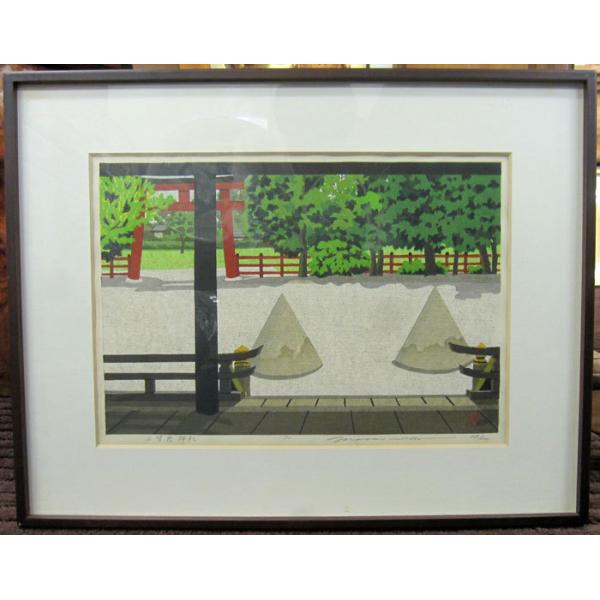 ■額寸:約565mmｘ約445mm ■画寸:約380mmｘ約260mm井堂雅夫は木版画の素晴らしい技術を後世に伝えていくことを自身の仕事ととらえて圧倒的な数の作品を発表しています。多色摺り木版画の伝統の技を駆使し、四季折々の美しい風景をID...