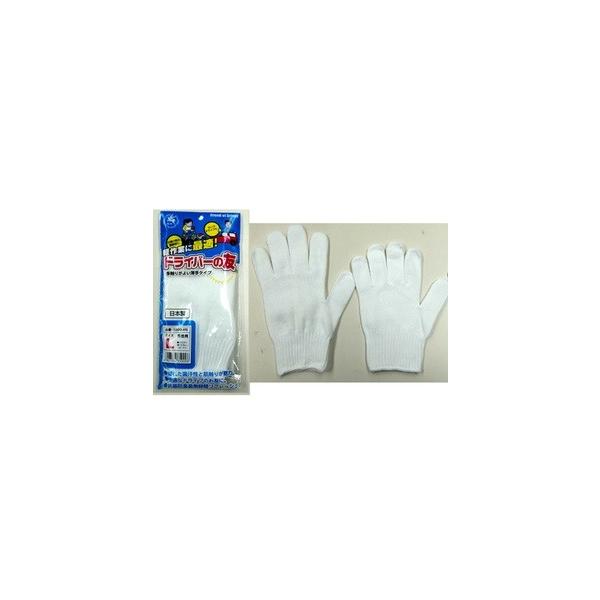 薄手で履きやすい綿素材の白手袋です。かぶれにくく吸汗性もいいのでドライバー用にも向いています。品質：綿95%、抗菌ナイロン5%サイズ：Ｍ（女性用）、Ｌ（男性用）