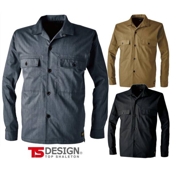 オールドテイストな職人仕様アイテム・日本特有の風合いと深みのある色合い×テクノロジーの融合・TS独自開発の「TS クロステックライトクロス」を使用・カバーオール感覚で着用可能な開襟タイプのシャツジャケット・大容量のポケット付きニッカーズ仕様...