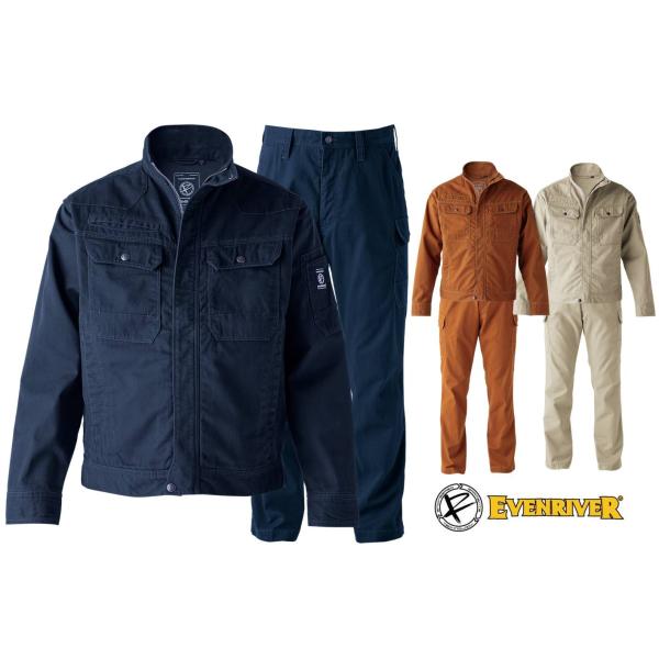 ハードな作業環境にも破れにくい、丈夫で安心の一着。ジャケットはレベルブック対応のポケットや収納性も抜群。 フラップ付きの胸ポケットながら右胸のみ隠しファスナーポケット。パンツは細すぎない。ちょうど良い太さのレギュラーフィット。様々な年代や体...