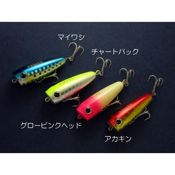 管釣りトラウトやバスフィッシングで活躍中のルアー「セラ45」のソルトウォーターバージョンです。ポッパータイプのトップウォータープラグで、メッキアジやメバル、小型のシーバスやクロダイにも対応します。全長45mm：重量3gこの商品は「クリックポ...