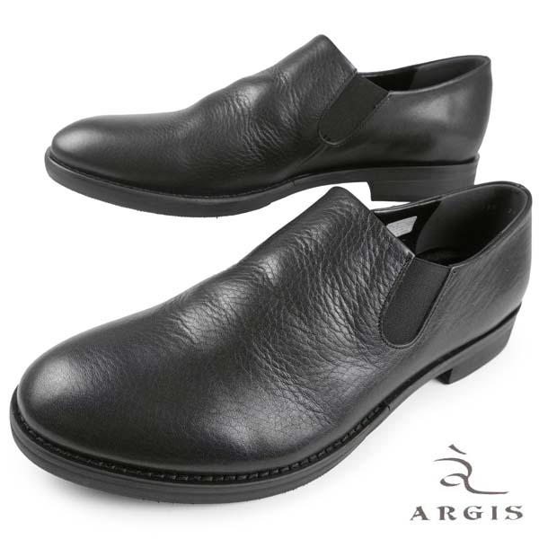 【発売日：2025年10月06日】■商品概要■ARGIS　アルジス　スリッポンシューズ　31106カラー：BLACK　日本製アッパー：天然皮革　ソール：合成底■商品説明■内振りのシェイプが特徴的なスリッポンです。リッチな質感を持つ素材を使用...