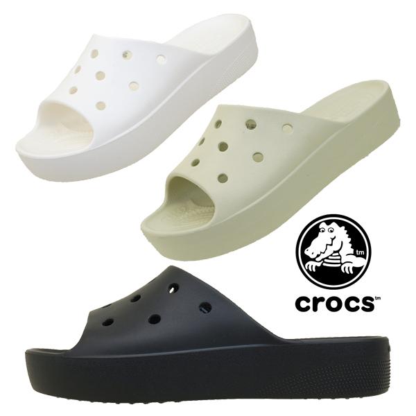 【発売日：2023年01月23日】■商品概要■crocs CLASSIC PLATFORM SLIDE　208180 クロックス　クラシック プラットフォーム スライドアッパー：合成樹脂　ソール：合成樹脂　ジャパン正規品1.001【Blac...