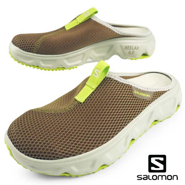 【発売日：2026年02月10日】■商品概要■SALOMON REELAX SLIDE 6.0　サロモン　リラックス スライド　479943カラー：Plantation/Aspargus Green/Acid Lime　片足重量：約190g...