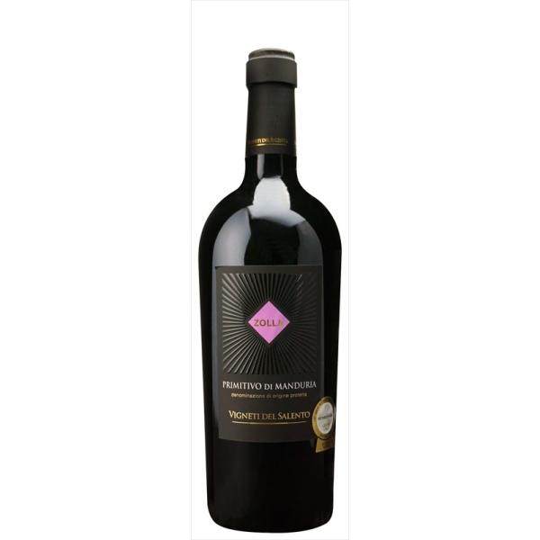 ●名称：赤ワイン●商品名：Zolla Primitivo di Manduria●生産者：【ヴィニエティ デル サレント】●原産国：イタリア●産地：プーリア●葡萄品種：プリミティーヴォ●保存方法：直射日光を避けて保管ください。※商品は極まれ...