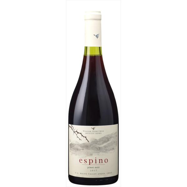 ●名称：赤ワイン●商品名：Espino Pinot Noir●生産者：【ビーニャ ウィリアム フェーヴル チリ】●原産国：チリ●産地：マイポ ヴァレー●葡萄品種：ピノ ノワール●保存方法：直射日光を避けて保管ください。※商品は極まれに、入荷...