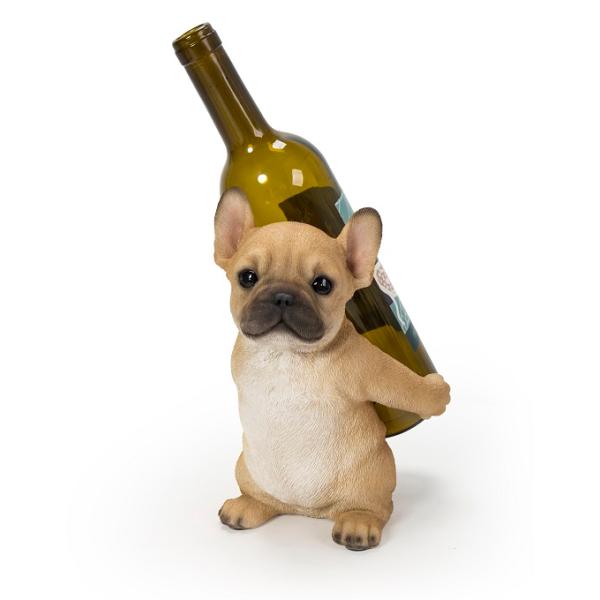 犬型のワインボトルホルダーです。かわいいワンちゃんがボトルをしっかり守ります。日常的な保管だけでなく、記念ボトルと一緒にインテリアとしてもお使い頂けます!お店のディスプレイなどにもオススメです。色　　フレンチブルドッグサイズ　　長さ17.5...