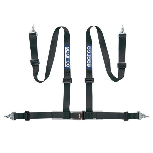SPARCO（スパルコ） 4点式シートベルト 04604 BM1★商品説明★・4点式のベーシックモデル（2インチ幅）・スナップオン（取り付け：フック）タイプ★その他★新品です。日本国内正規ルート（スパルコジャパン）品です。在庫が切れた場合に...