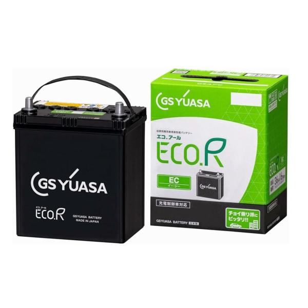 GSユアサ エコバッテリー ECO.R HIGH CLASS（エコ.アール ハイクラス）★商品詳細★・電解液リチウム配合　…電解液にLi（リチウム）を配合することで鉛のイオン化を促進。　　クイックチャージ性能を向上させています。・負極活物質...
