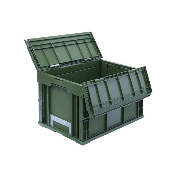 ・50台以上ご希望の場合はご連絡ください。・強度検査を実施耐圧荷重19.9ｋN（2030kgf）底面安全荷重25kg・材質：ポリプロピレン・金属ピン18本・内寸：490×332×303ｍｍ・外寸：536×366×337ｍｍ・折りたたみ時の高...