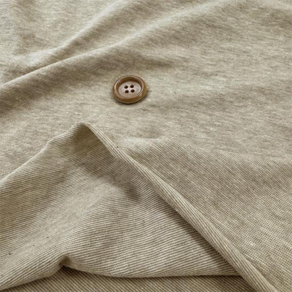 １５０ｃｍ幅×１．５ｍカット　コットン９５%・ポリウレタン５％（１．５ｍカット済商品になります）※メール便での発送はできません。人気のベア天竺がワケありでびっくり価格！中肉よりやや薄手のベア天竺です。色は、人気のベージュ杢になります。縦にも...