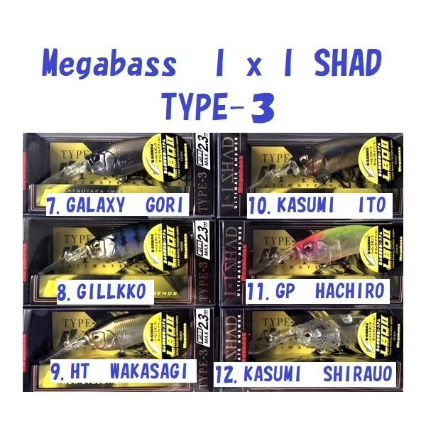 メガバス　アイバイアイシャッド　タイプ３  / Megabass　I x I SHAD TYPE-３※クリックポスト188円発送可（代引きはご利用できません）Length:57.0mmWeight:1/4oz.Type:Slow Float...