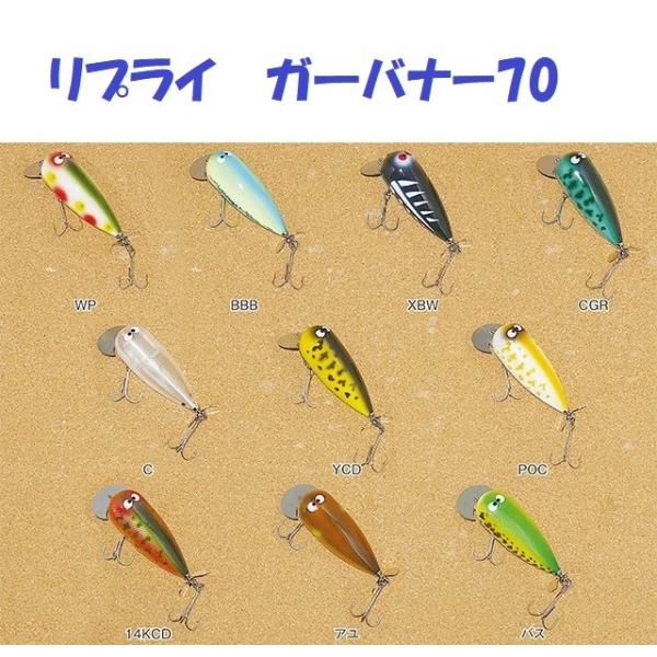 リプライ　ガ―バナー70  / REPLY GOVERNOR 70※厚みがある為クリックポスト発送できません。L70mmW18.5gプラバスシリーズで初めてリップ付タイプの登場大きな頭で強く水を押し、高い浮力で水面をかき回すタダ巻、首振り、...