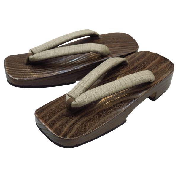 ・国産桐の台を使った右近下駄です。・気温の低い地域で育つ日本の桐は、年輪の幅が狭く詰まっているのが特徴で、桐独特の美しい縞模様が楽しめます。・鼻緒はクッションのようにふっくらで、足を優しく包みます。・桐の下駄は軽くて衝撃吸収性が有るため、足...