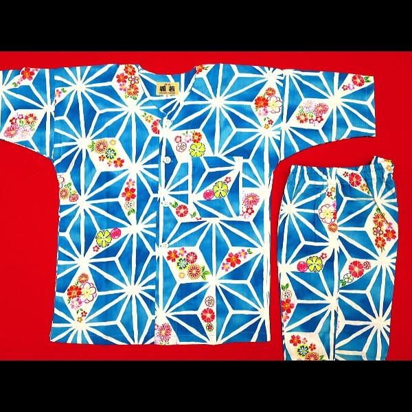 ■「義若」オリジナルの子供鯉口シャツ上下セットです。■股引きはゴムズボン仕様です。■１号（９０サイズ）身丈４２ｃｍ　身幅３３ｃｍ　ズボン総丈４７ｃｍ■２号（１００サイズ）身丈４７ｃｍ　身幅３５ｃｍ　ズボン総丈５５ｃｍ■３号（１１０サイズ）身...