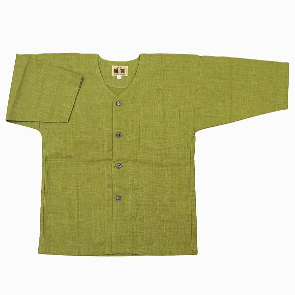 ■「義若」オリジナルの子供鯉口シャツ単品です。■７号（１４０サイズ）身丈６２ｃｍ　身幅４５ｃｍ■商品の柄の出方は生地の裁断によりひとつひとつ異なり、商品画像の柄の出方とは異なります。