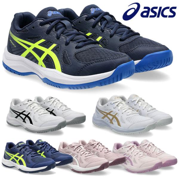 アシックス バレーボールシューズ UPCOURT 6 GS軽量性、柔軟性、サポート力と耐久性を兼ね備えたジュニアプレーヤー向けコンフォートモデル大型メッシュウィンドウを採用し、通気性と軽量性を追求したジュニアシューズです。正しいステップワー...