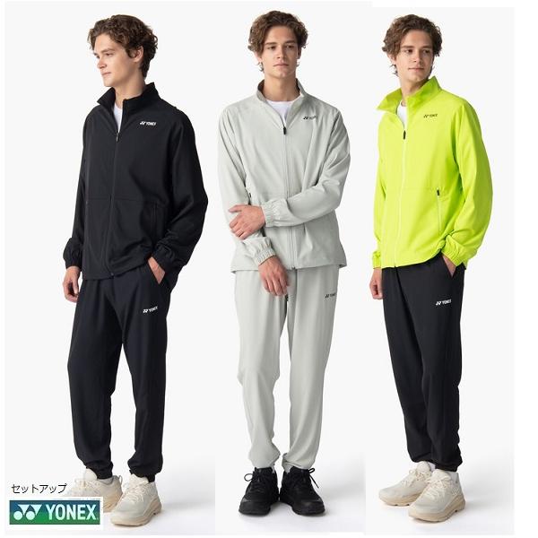 ヨネックス トレーニングウェア上下セット 50192-60192 セットアップ バドミントンウェア テニスウェアシャツ パンツ男女兼用 メンズ レディース仕様:制電ポリエステル90%、ポリウレタン10%カラー007/007：ブラック/ブラッ...
