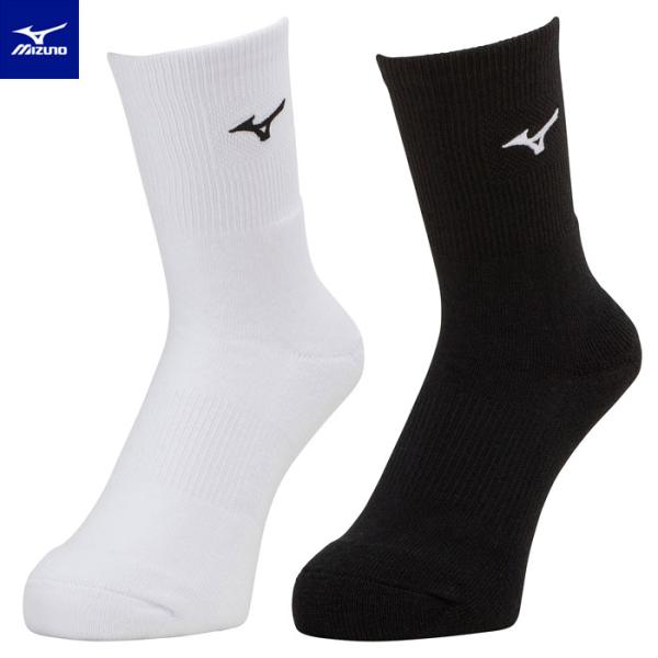 ミズノ ミドルソックス 靴下 男女兼用 テニスソフトテニス バドミントン スポーツワンポイントのミドルソックス。サイズ　22〜25cm、25〜28cmカラー01：ホワイト09：ブラック丈 19cm綿、ポリエステル、その他ベトナム製●パッケー...