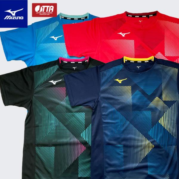 卓球ユニフォーム ゲームシャツ メンズ 男女兼用サイズ　XS、S、M、L、XL、2XLカラー09：ブラック14：ドレスネイビー24：ディーバブルー61：ポピーレッドポリエステル100％中国製・JTTA 日本卓球協会公認商品・吸汗速乾 汗を素...