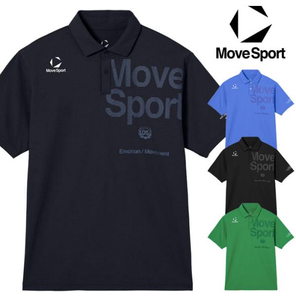 MoveSport サンスクリーンミニ鹿の子 メンズ左胸の大きなグラフィックが特徴的なミニ鹿の子ポロシャツ。太陽光の中の近赤外線を遮断し、衣服内の温度上昇を抑える遮熱クーリング機能を搭載。カラーBK00：ブラックBL00：ブルーGR00：グ...